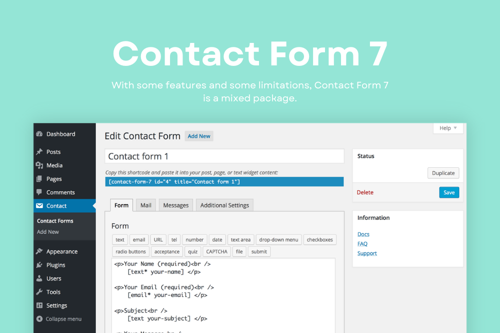 13 Best Contact Form Plugins for WordPress | Web Buds